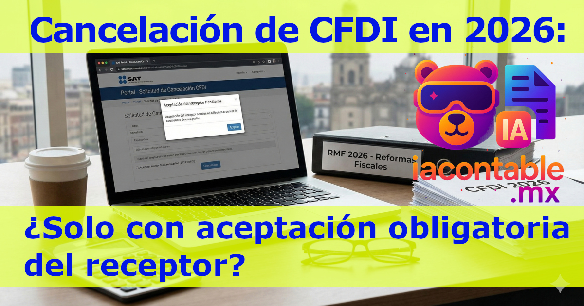 Cancelación de CFDI 2026: Nueva obligación de aceptación del receptor ...